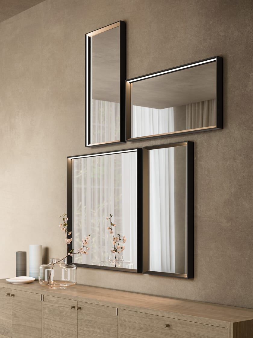 Wall-mounted mirror with integrated lighting EASY MIRROR EasyMirror ...
