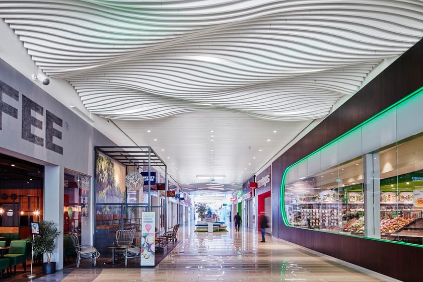 Akustik Baffel aus Glaswolle Ecophon Solo™ Baffle Wawe Linie Ecophon ...