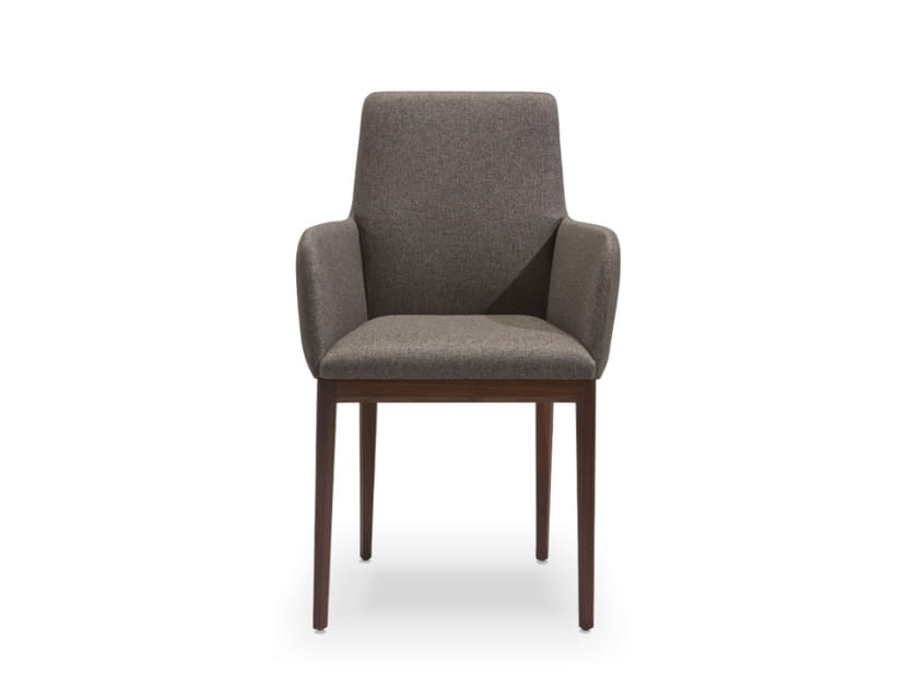 EDGE | Chair with armrests Upholstered fabric chair with armrests By ...