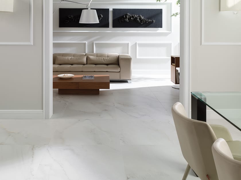 Pavimento/rivestimento in gres porcellanato effetto marmo EGEO BLANCO Collezione HIGHKER By ...
