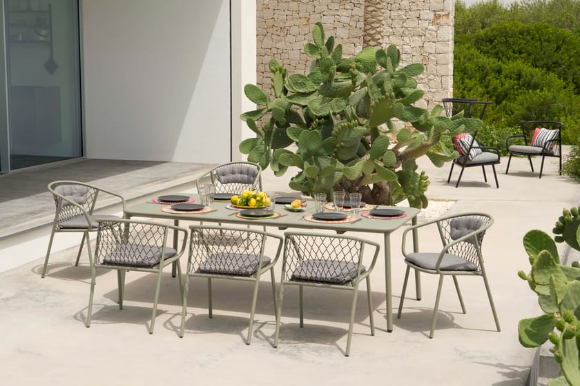 NEF High-back aluminium garden armchair By Emu | design Patrick Norguet