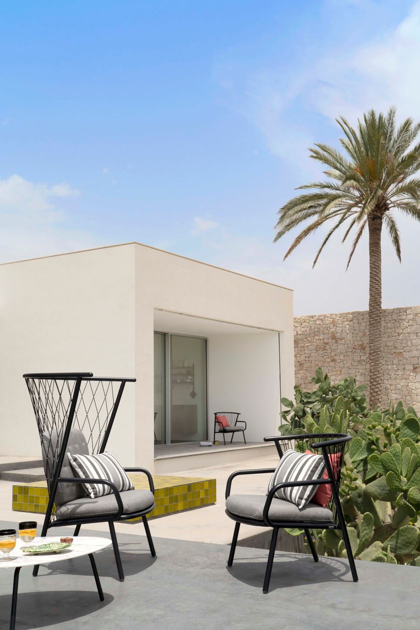 NEF High-back aluminium garden armchair By Emu | design Patrick Norguet