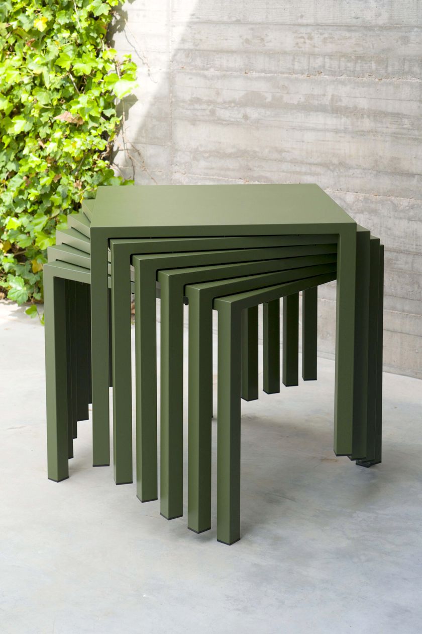 NOVA Square steel table By Emu | design Aldo Ciabatti