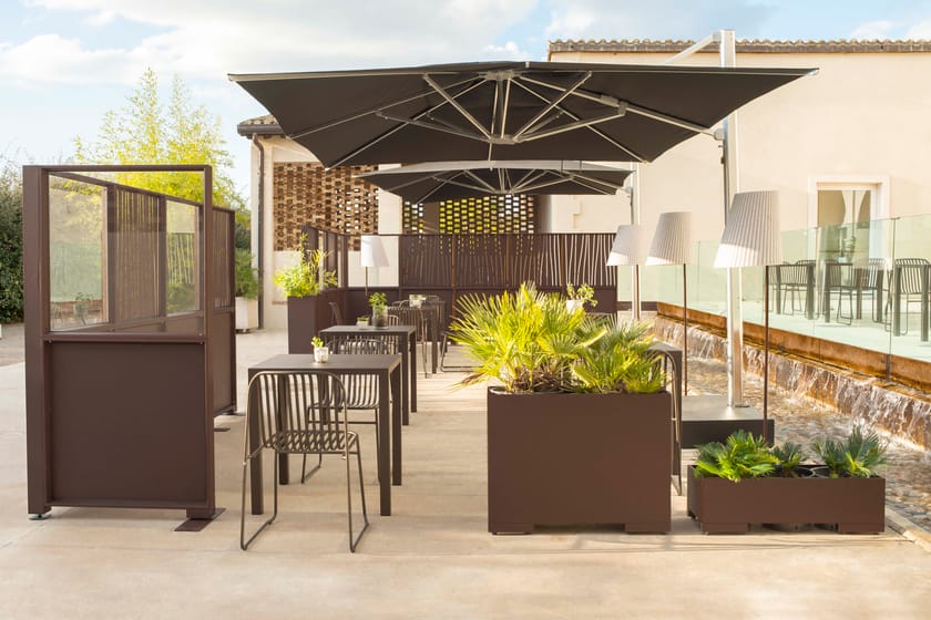 PATCHWALL Jardinera baja rectangular en acero By emu | design Chiaramonte Marin