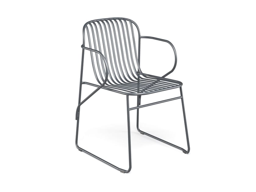 RIVIERA Steel garden chair with armrests By Emu | design LucidiPevere