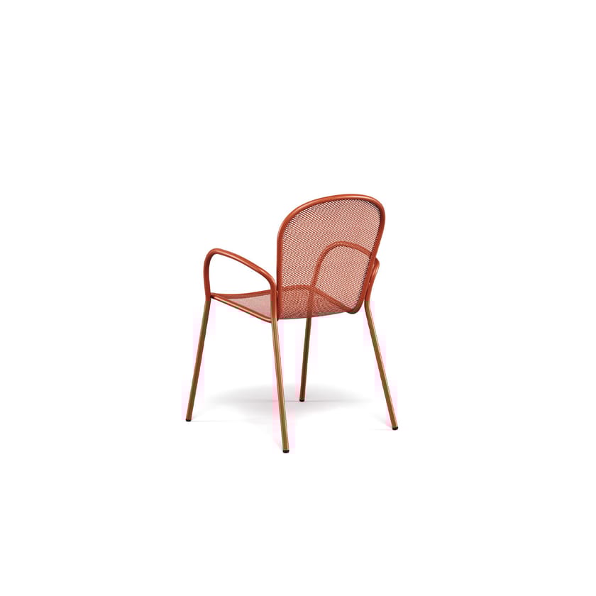 RONDA X Steel garden chair with armrests By emu