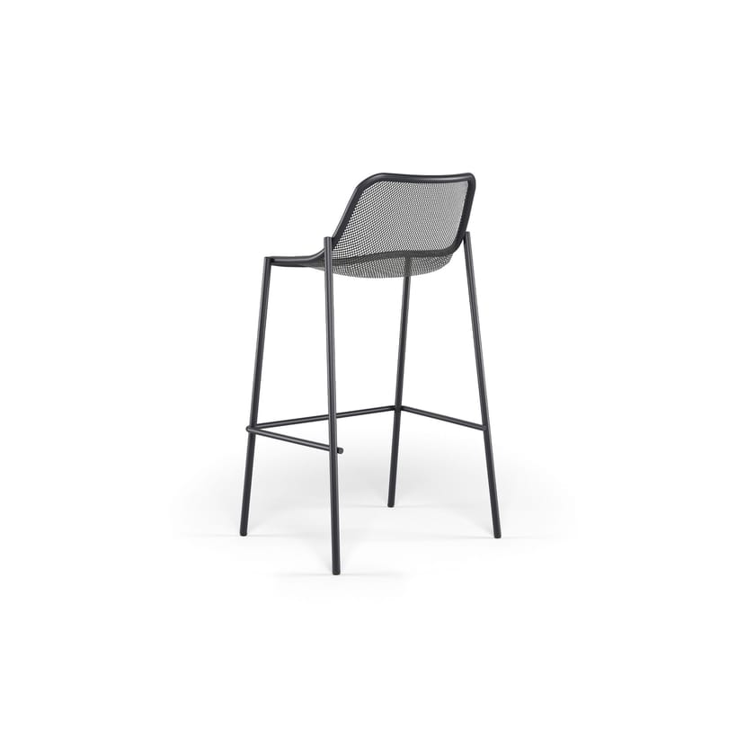 ROUND High stackable steel garden stool By Emu | design Christophe Pillet
