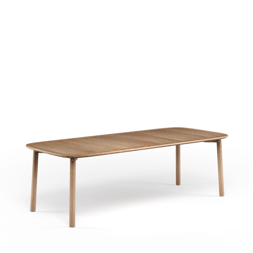 TWINS Rectangular teak garden table By Emu | design Sebastian Herkner