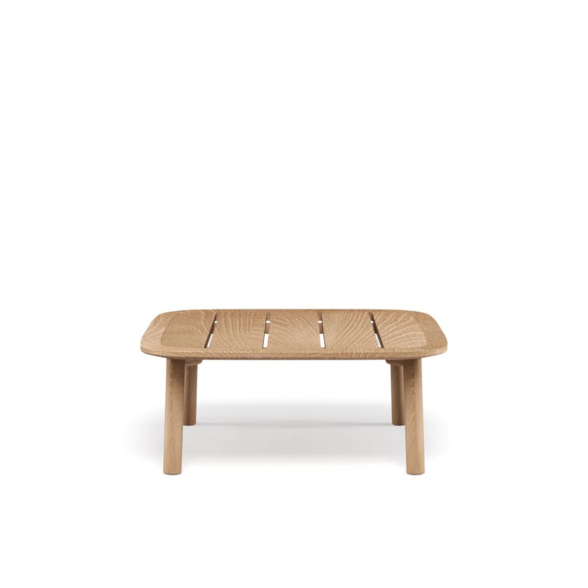 TWINS Tavolino basso da giardino in teak By emu | design Sebastian Herkner