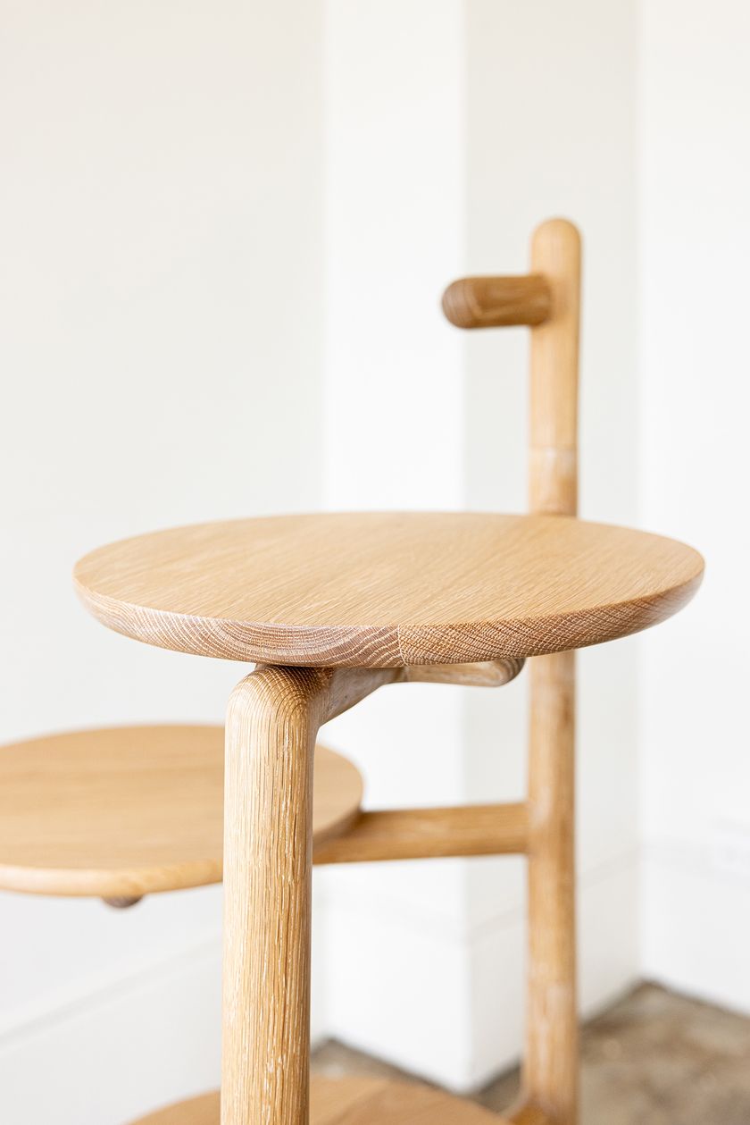 Round oak side table ENN By In Element Designs design Seiji Kuwabara