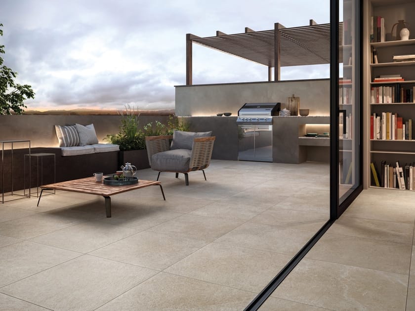 Pavimento per esterni in gres porcellanato effetto pietra EPIKA T20 Collezione Epika By Supergres