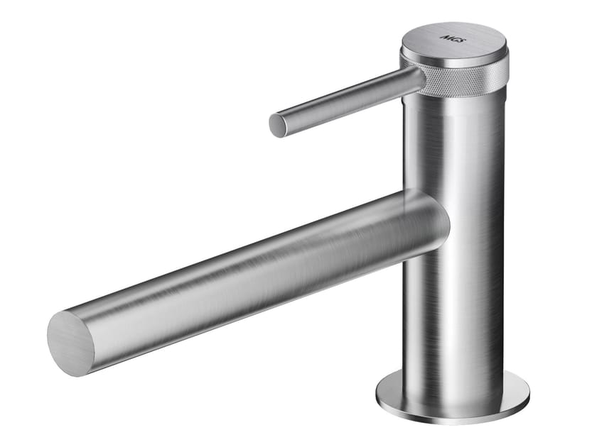 ERGON Miscelatore per lavabo da piano in acciaio inox By MGS