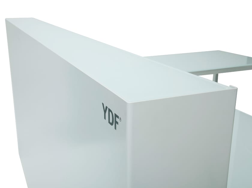 Contemporary style information point for wood-product Reception desk ...