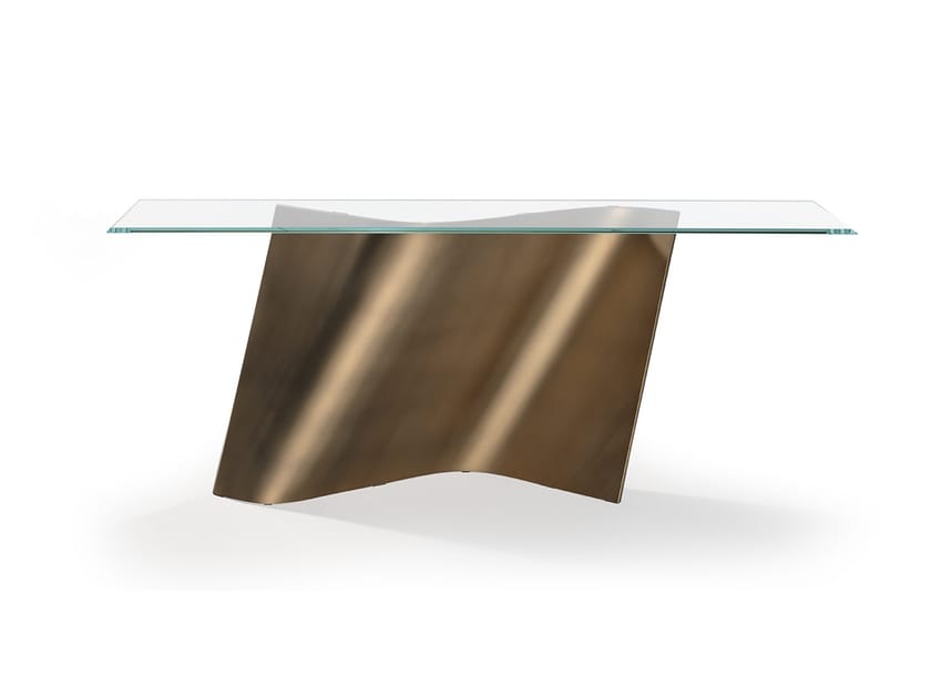 ESSE Rectangular glass console table By Reflex | design Tulczinsky