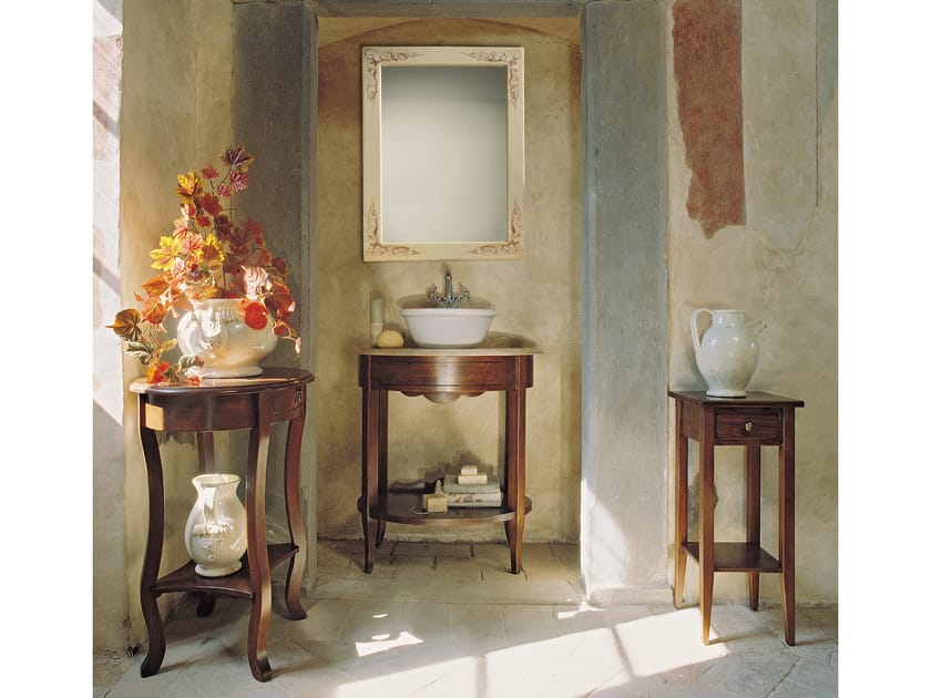 ESTER | Vanity unit Floor-standing wooden vanity unit with integrated ...