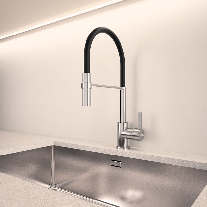 TAHLIA Miscelatore da cucina monocomando con doccetta By evhoc