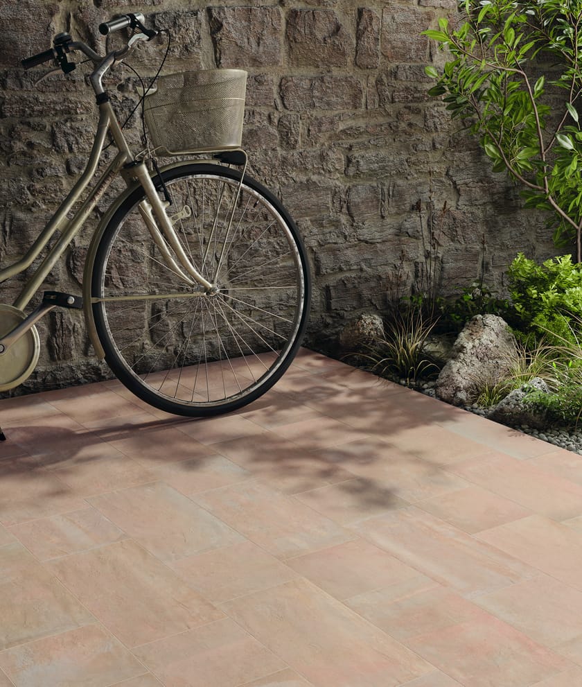 Porcelain stoneware outdoor floor tiles with terracotta effect EXTERNA ...