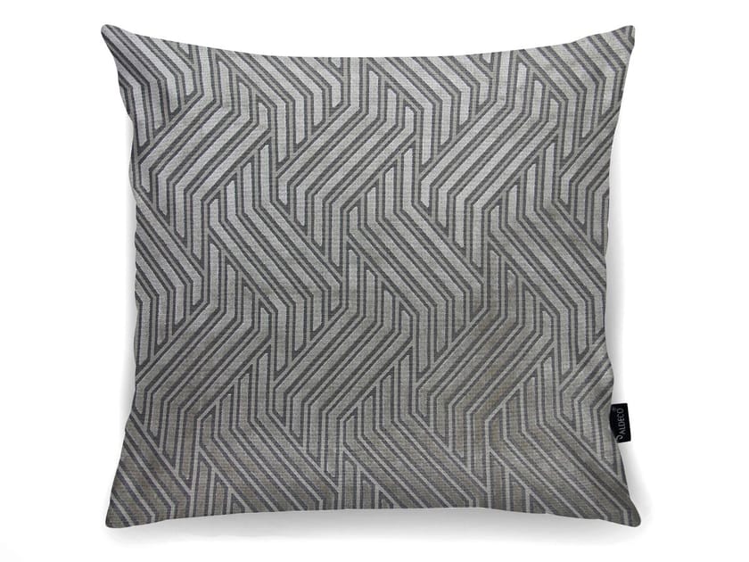 MODERNIST JACQUARD VELVET Greige Cuscino By Aldeco