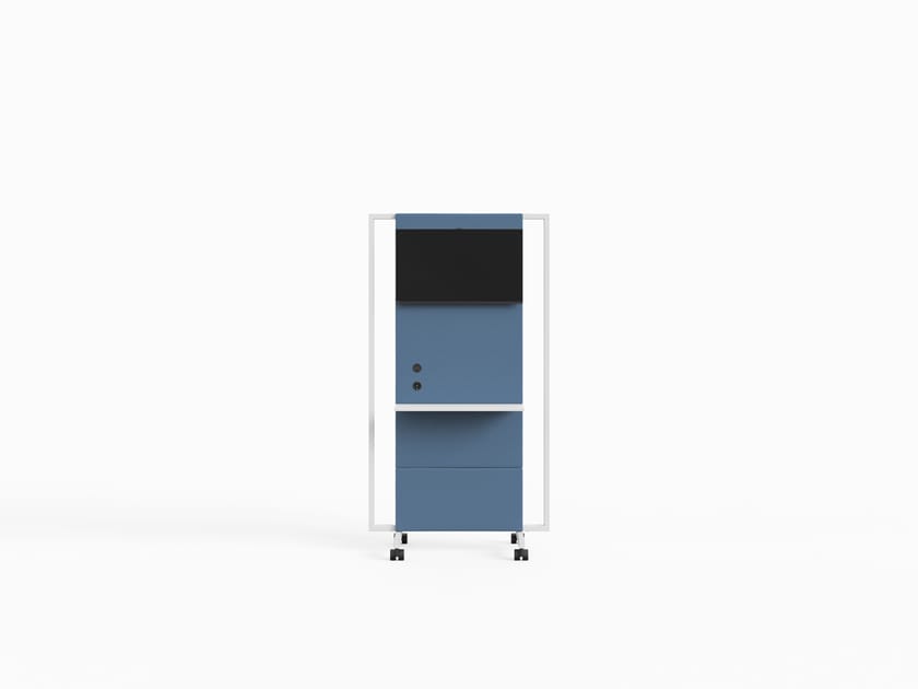 MEDIAWALK | Schreibtischtrennwand aus Stoff By FREZZA