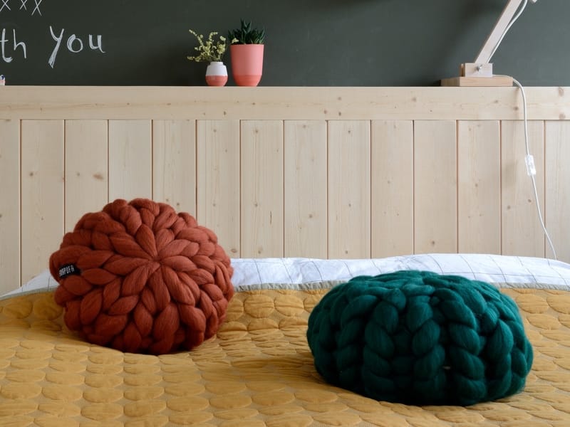 Round fabric cushion FAT By PANAPUFA