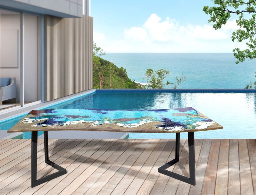 MODERNA Rectangular lava stone table By Grandi Maioliche Ficola