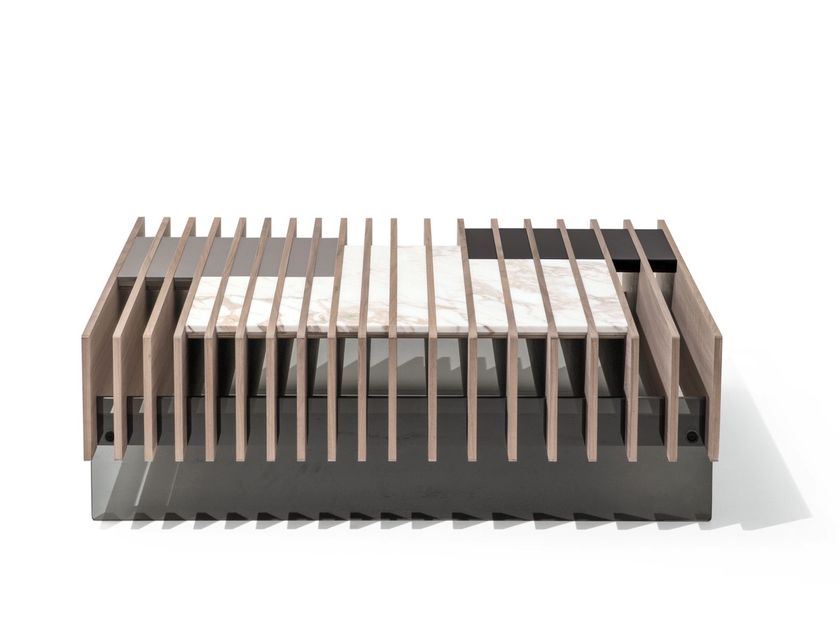 FIT Rectangular coffee table By Giorgetti | design Giancarlo Bosio