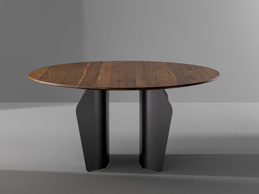FLAME WOOD | Round table By Bonaldo design Gino Carollo