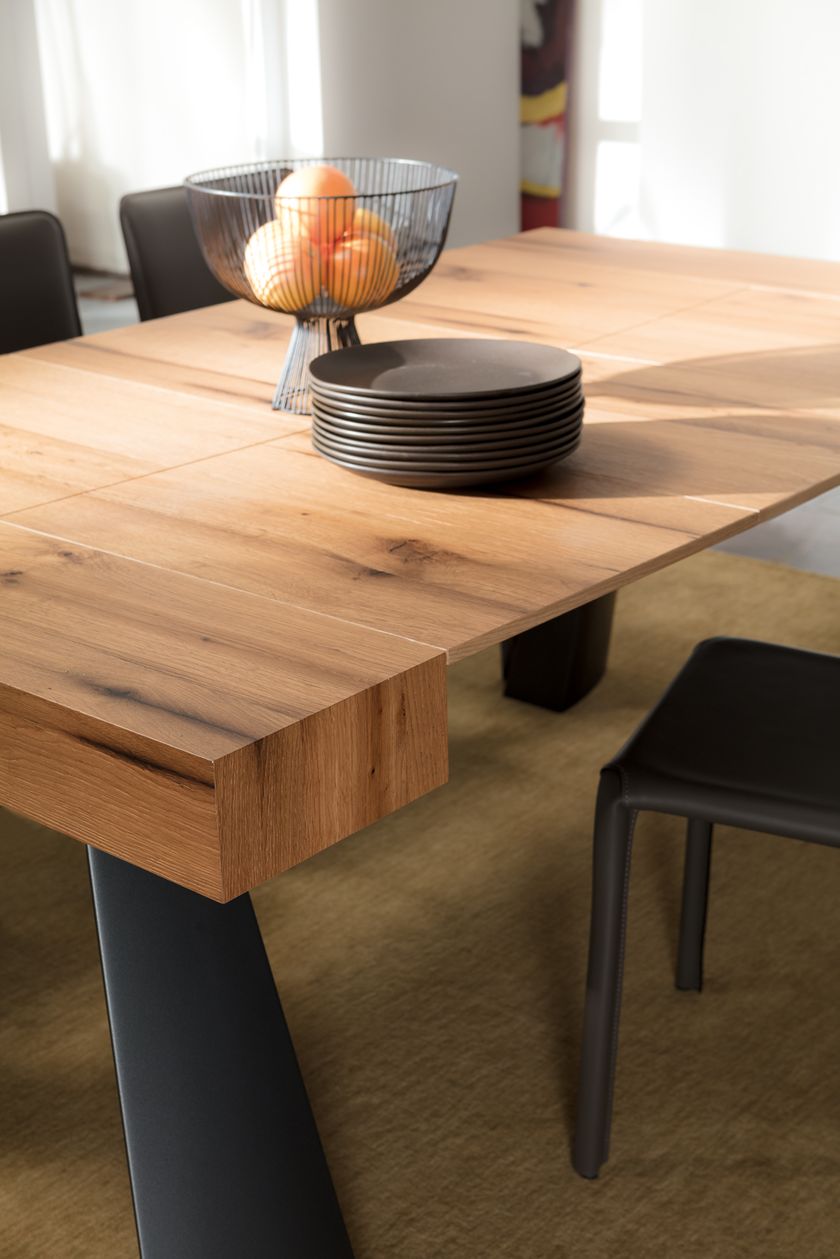 Extending rectangular wooden console table FLAP By Ozzio Italia design ...