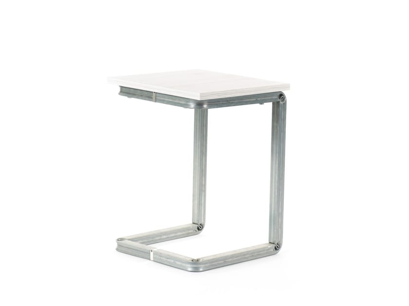 FLEX Low cantilever steel and wood stool By Situér | design Federica Paoli