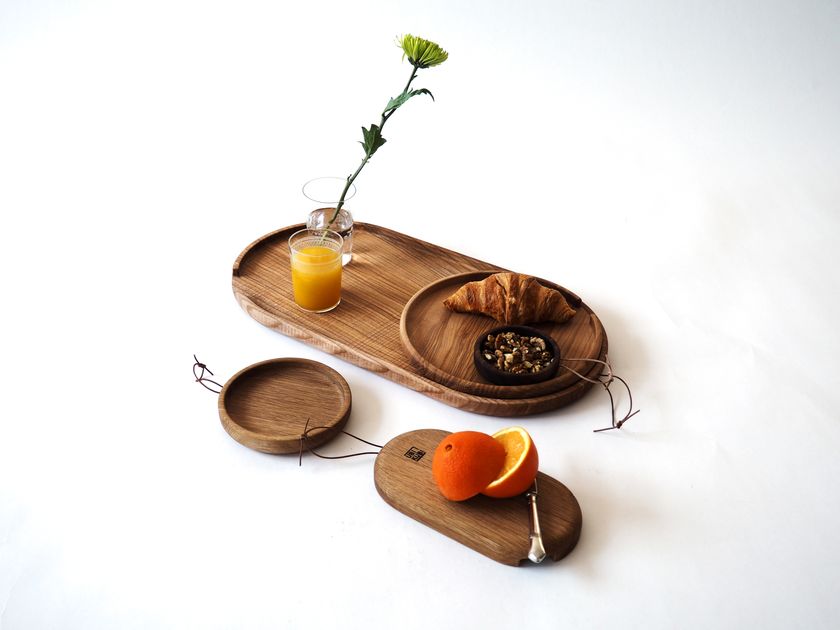 FLIP OVAL | Wooden tray Flip Collection By UBIKUBI design Ruxi Sacalis