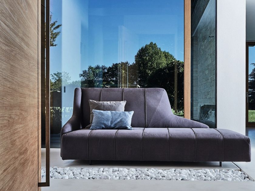 Fabric sofa with chaise longue FLUID | Sofa with chaise longue Fluid ...