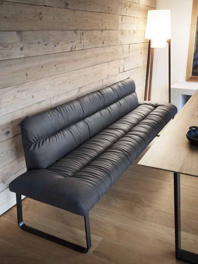 FOR US SOFT | Bench seating Upholstered bench whit steel base By Tonon