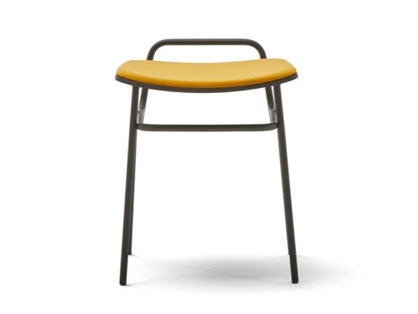 FOSCA High metal stool with footrest By Blasco&Vila | design Francesc Rifé