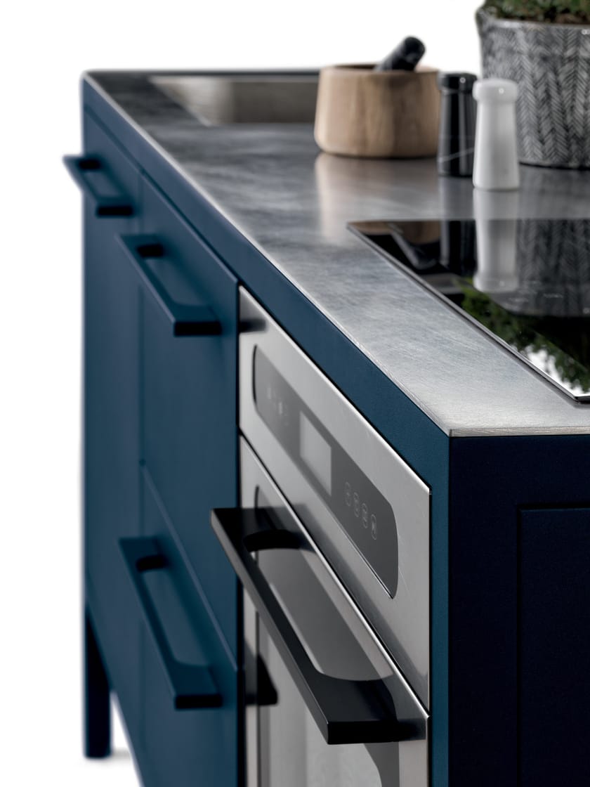 FRAME KITCHEN 3 UNITS Metal mini kitchen with handles By Fantin ...