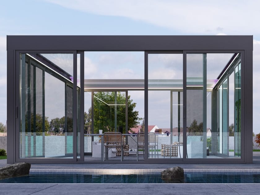 Sliding glass facade FRAMEE By Suntech