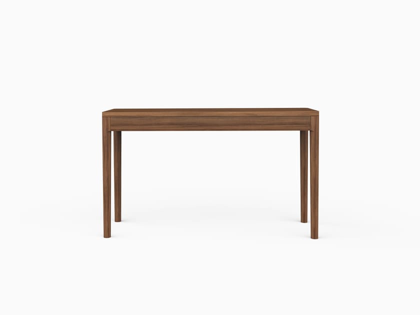 FRONT Rectangular walnut console table with drawers By MOR DESIGN