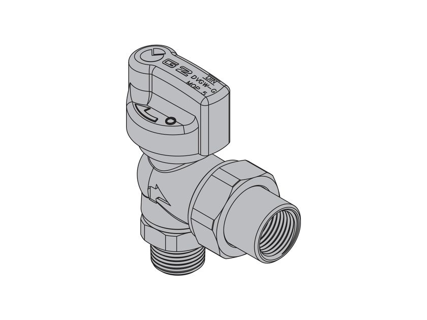 Valvole per apparecchi gas G2 Valvola 90° versione filettata - TECO