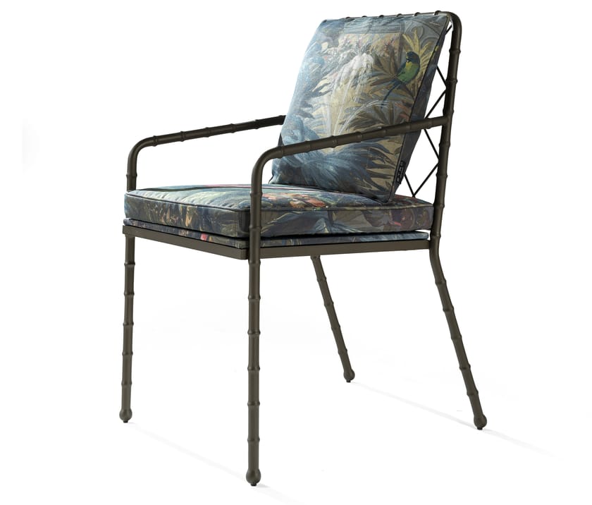 TEBE Brass garden chair with armrests By ETRO Home Interiors