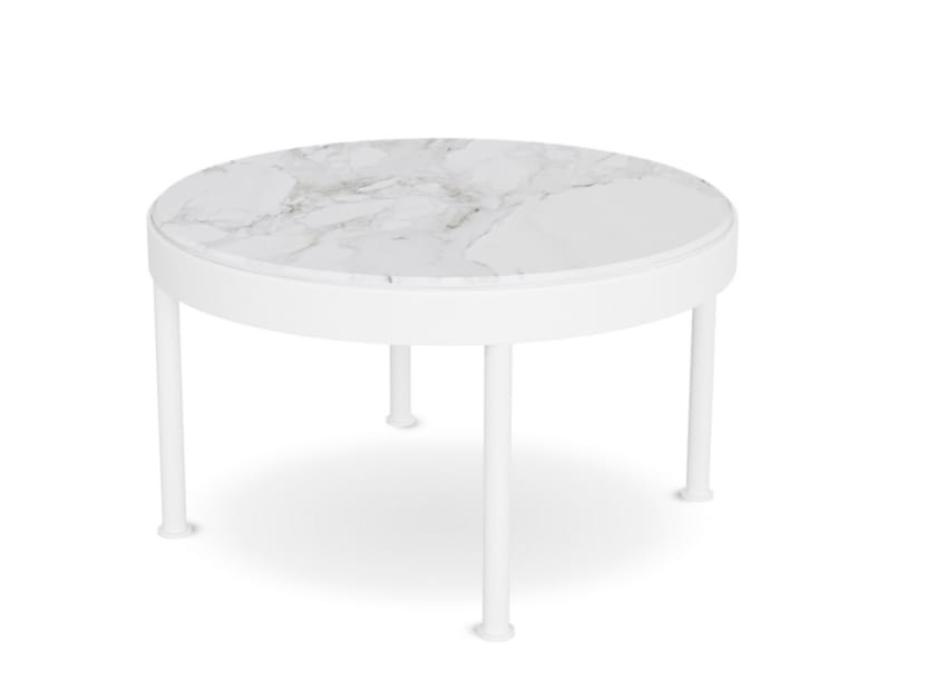TRACE Round marble garden side table By Myface