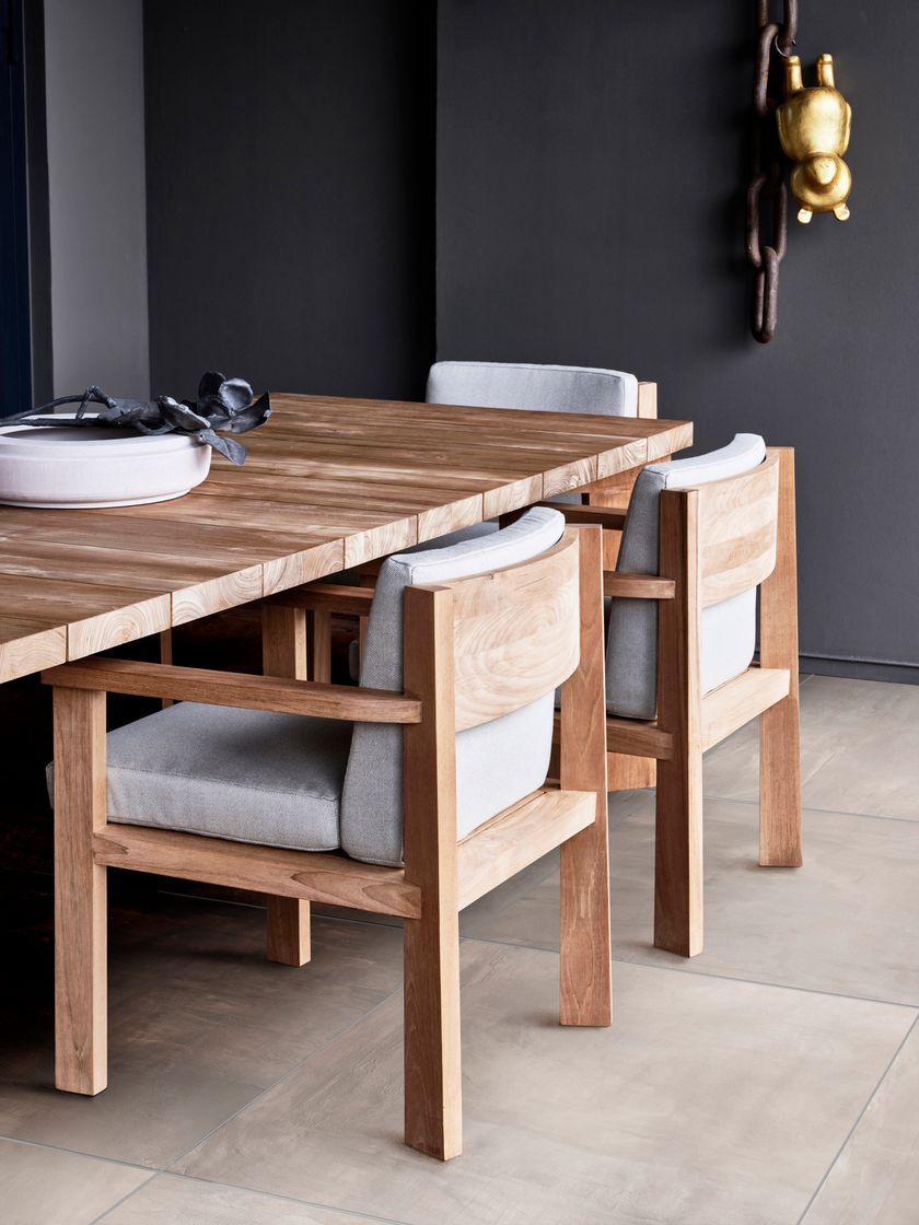 TIMME Rectangular wooden garden table By Piet Boon | design Piet Boon