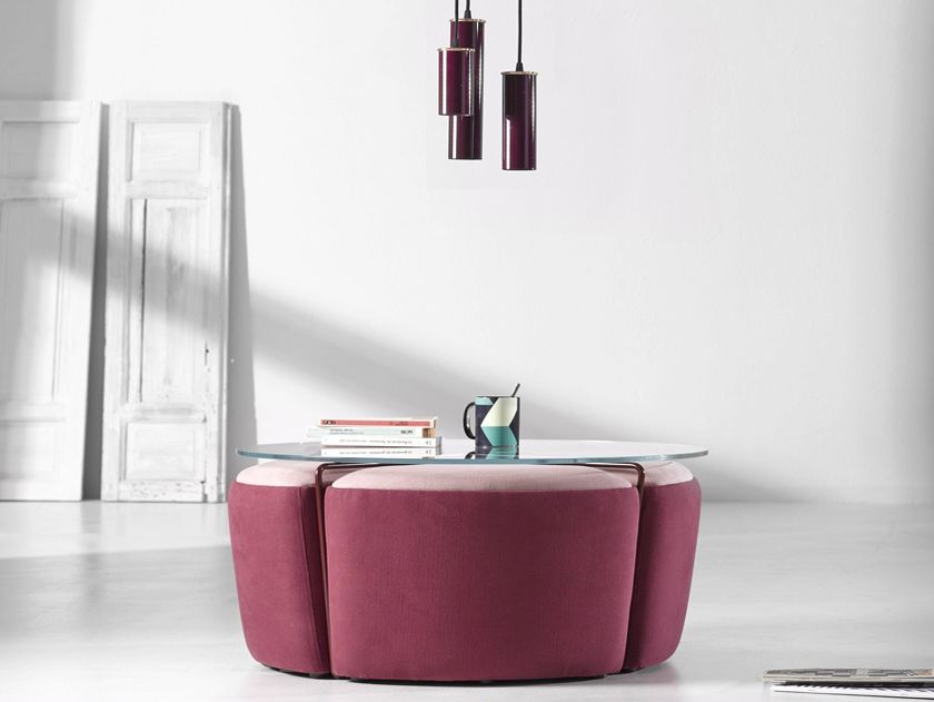 GEMMA | Glass and steel coffee table By Altinox