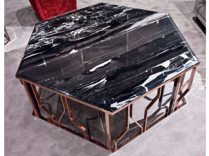 GINZA | Marble coffee table Loveluxe Collection By Longhi design Alessandro La Spada