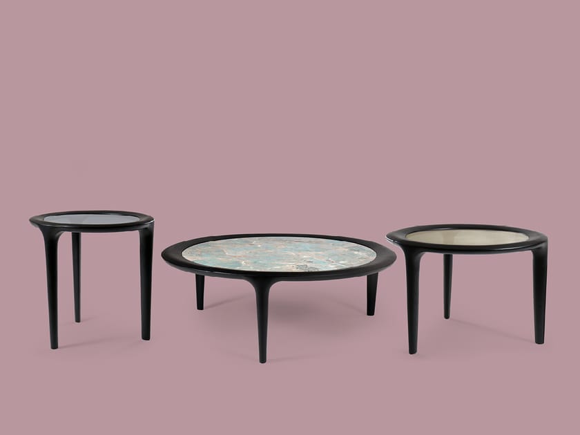 Round coffee table GODOT By Borzalino design Andrea Andretta