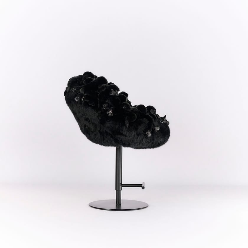 GORILLA | Stool Upholstered polyester stool height-adjustable By ...