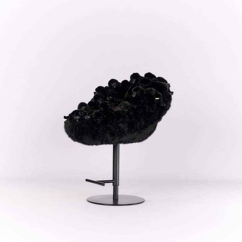 GORILLA | Stool Upholstered polyester stool height-adjustable By ...