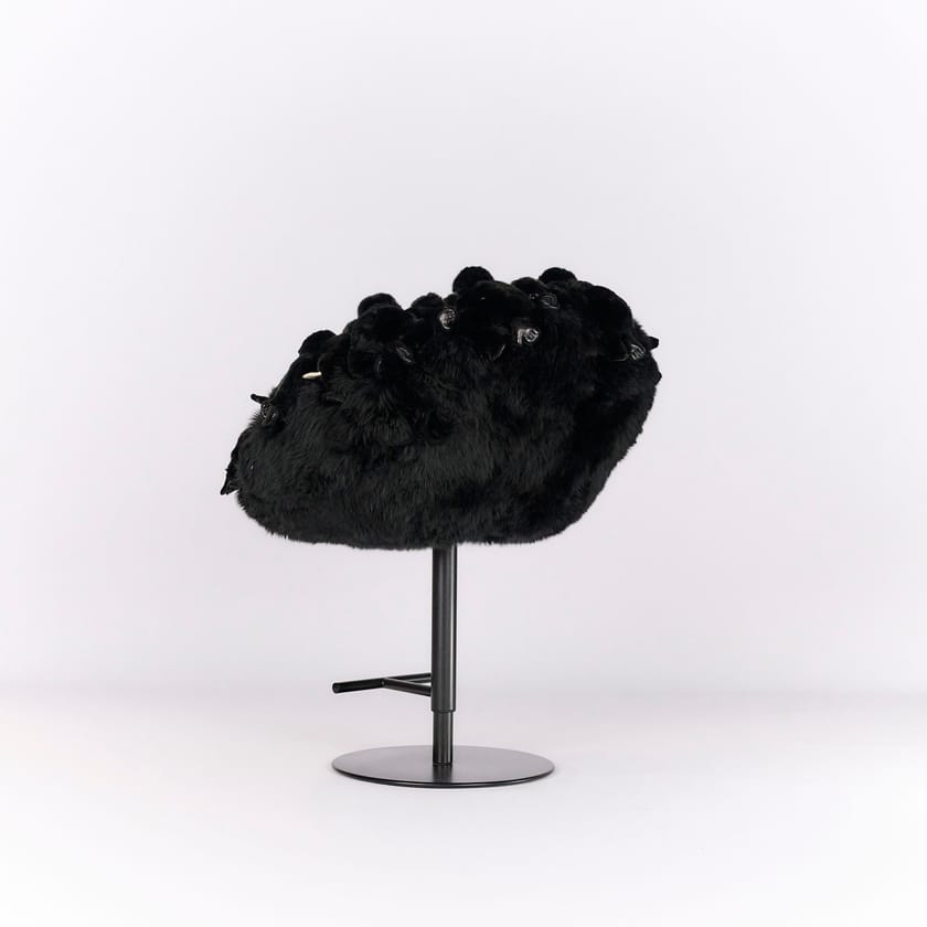 GORILLA | Stool Upholstered polyester stool height-adjustable By ...