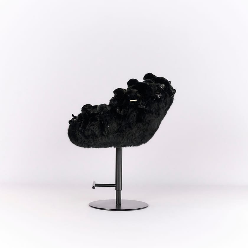 GORILLA | Stool Upholstered polyester stool height-adjustable By ...