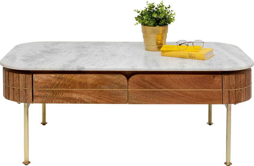 GRACE Mesa de centro de madeira maciça By KARE Design