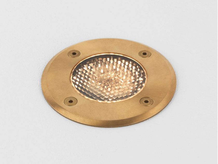 GRAMOS ROUND LED outdoor brass steplight with dimmer By Astro Lighting