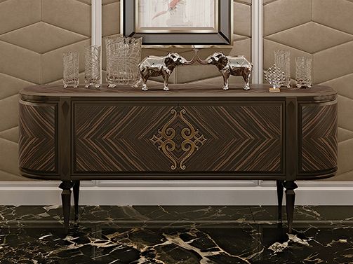 GRAN DUCA Ebony sideboard with doors By Prestige